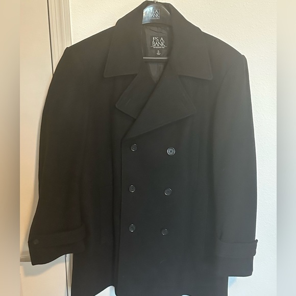 Jos. A. Bank | Jackets & Coats | Jos A Bank Pea Coat Black | Poshmark